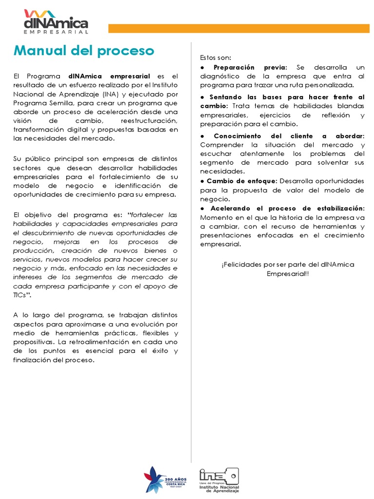 Manual de Proceso Dinamica Empresarial r4 | PDF