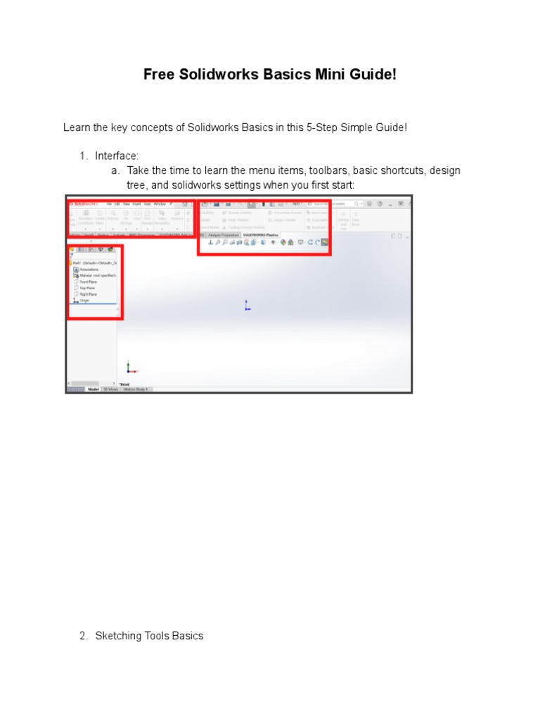 Free Solidworks Basics Mini Guide PDF | PDF