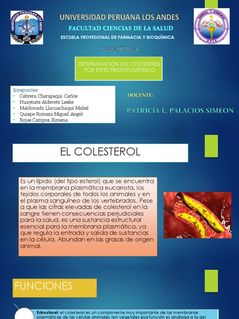 Determinacion Del Colesterol | PDF | Colesterol | Hipercolesterolemia