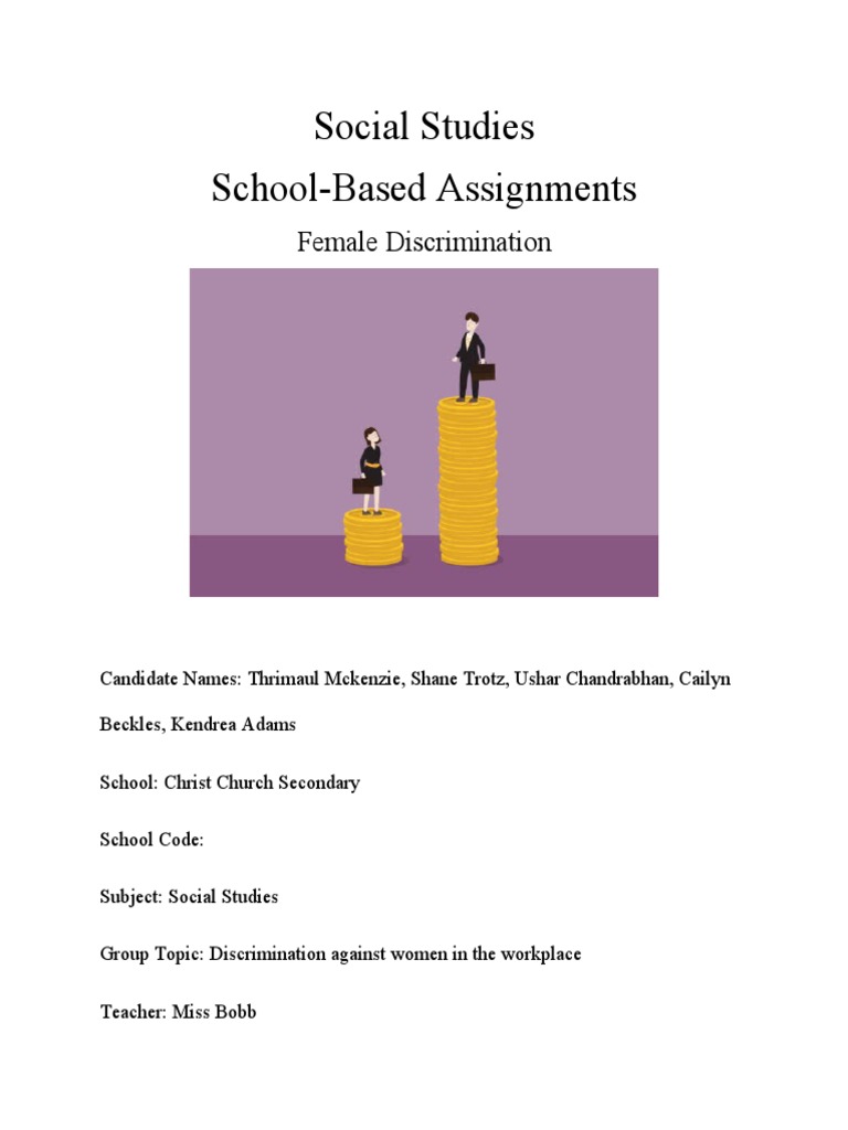 Social Studies SBA Last Editied | PDF | Sexual Harassment | Discrimination
