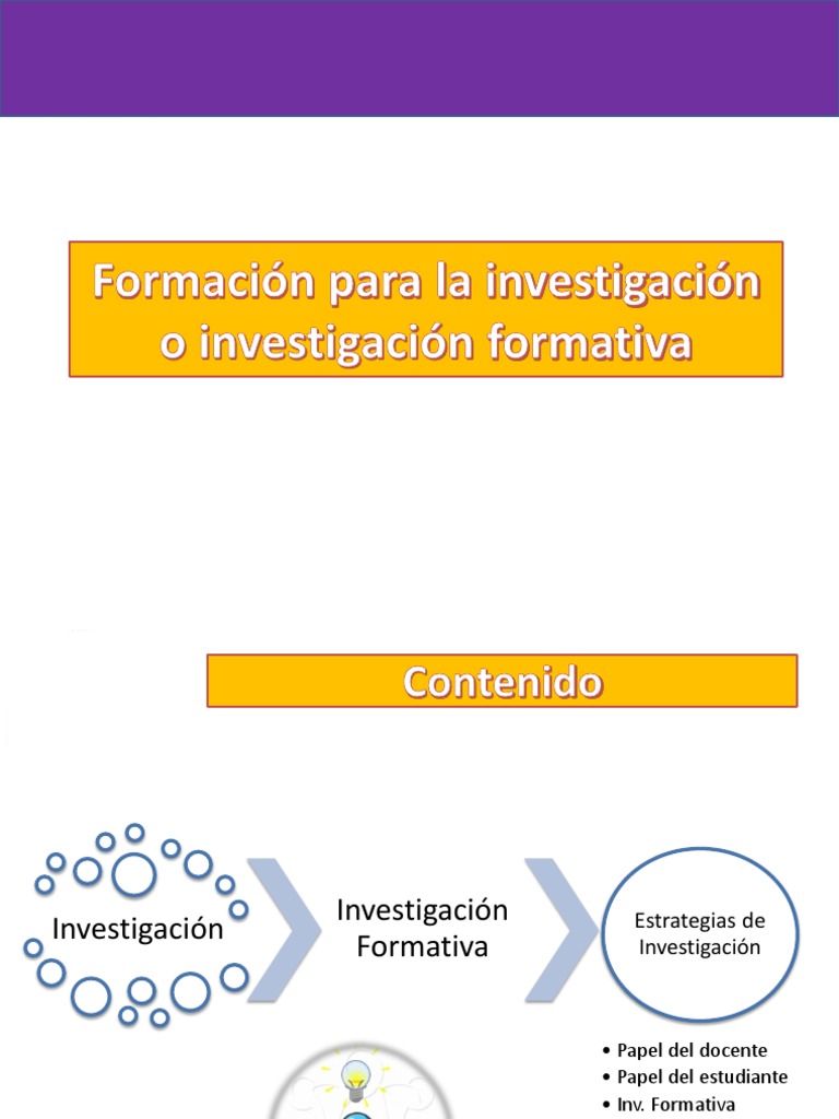 Investigacion Formativa | PDF | Maestros | Enseñando