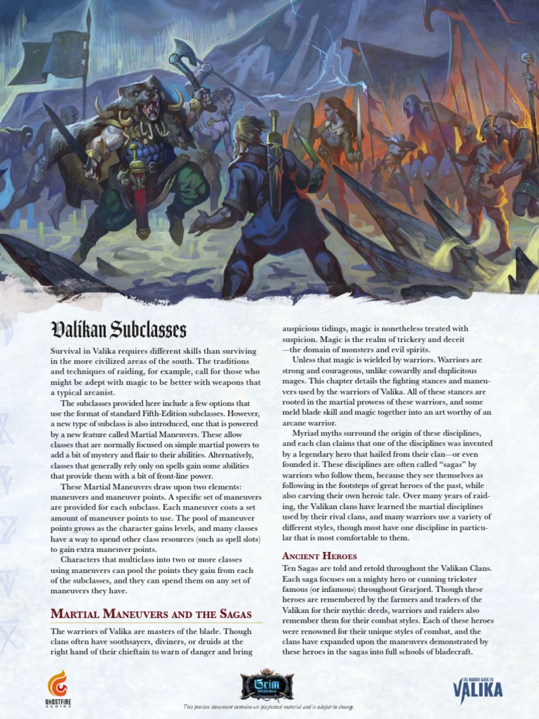 Grim Hollow Valikan Clans Path of The Carrion Raven | PDF ...