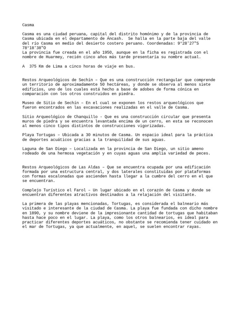Casma | PDF
