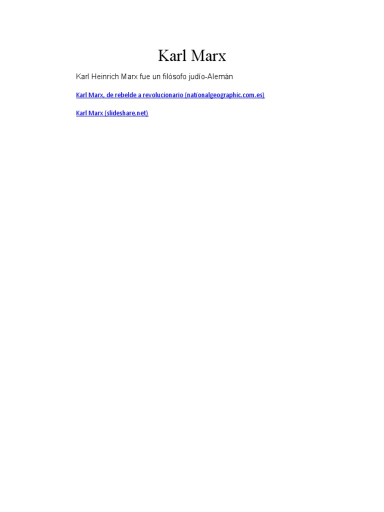 Karl Marx | PDF