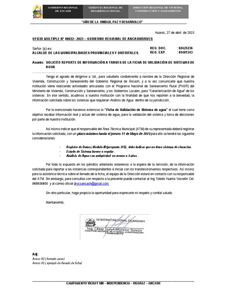 1.ofico Multiple - Caracterizacion de Agua | PDF