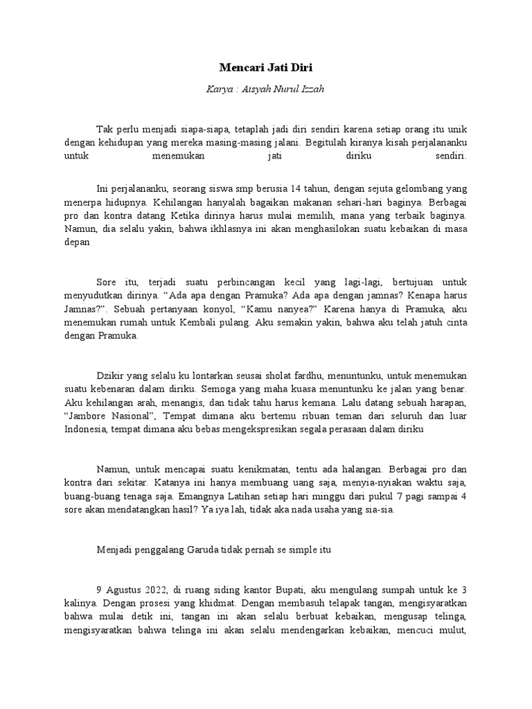 Mencari Jati Diri | PDF