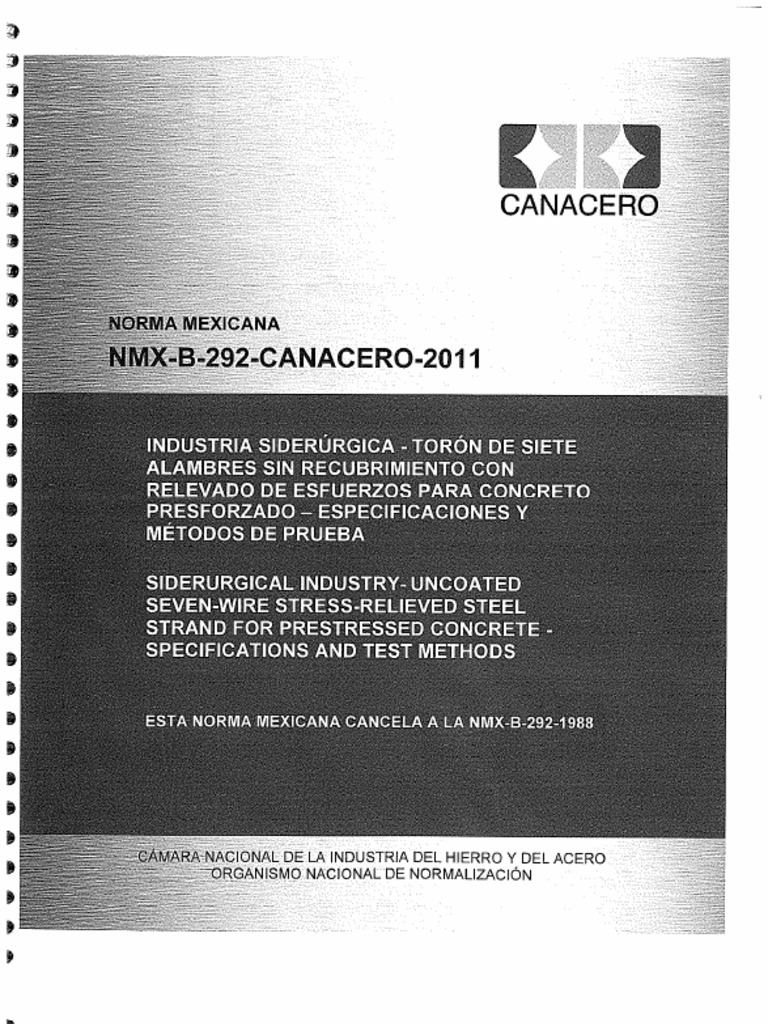 NMX B 292 Canacero 2011 | PDF