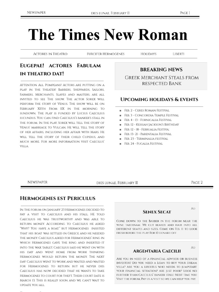 Stage 6 Newspaper Project.pdf | PDF