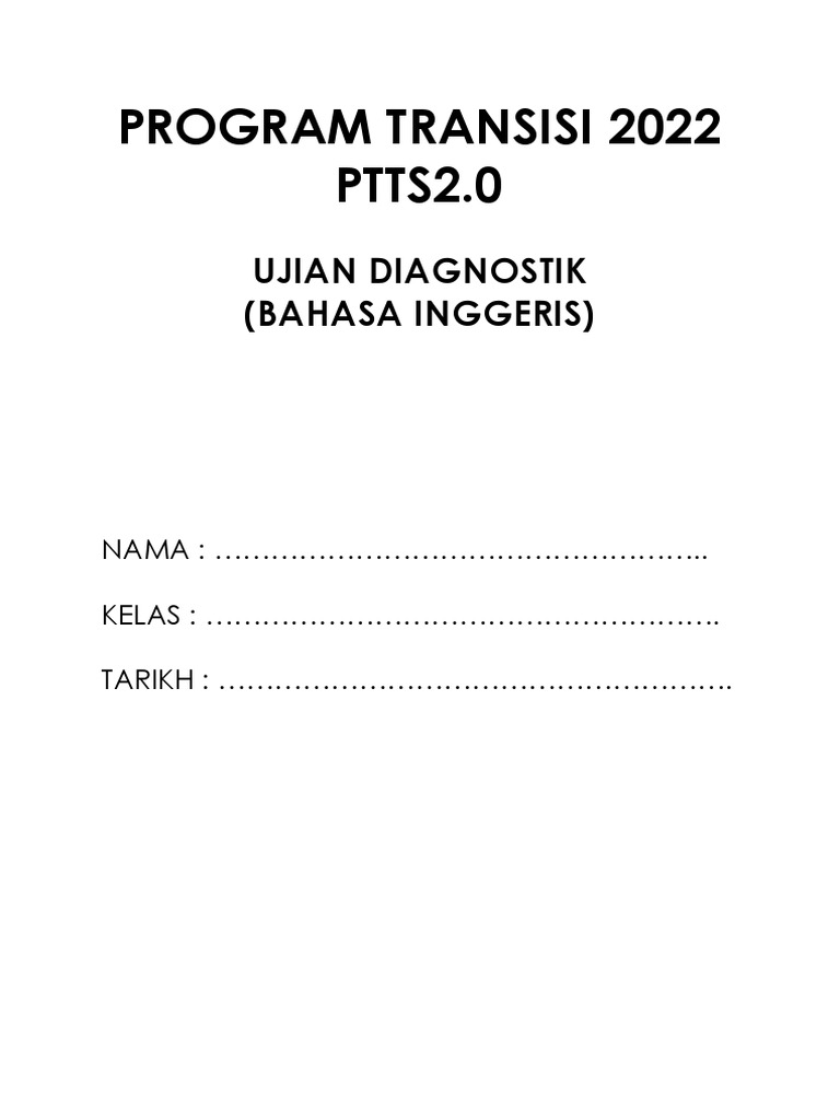 Ujian Diagnostik Bi Pdf Orthography Cognition
