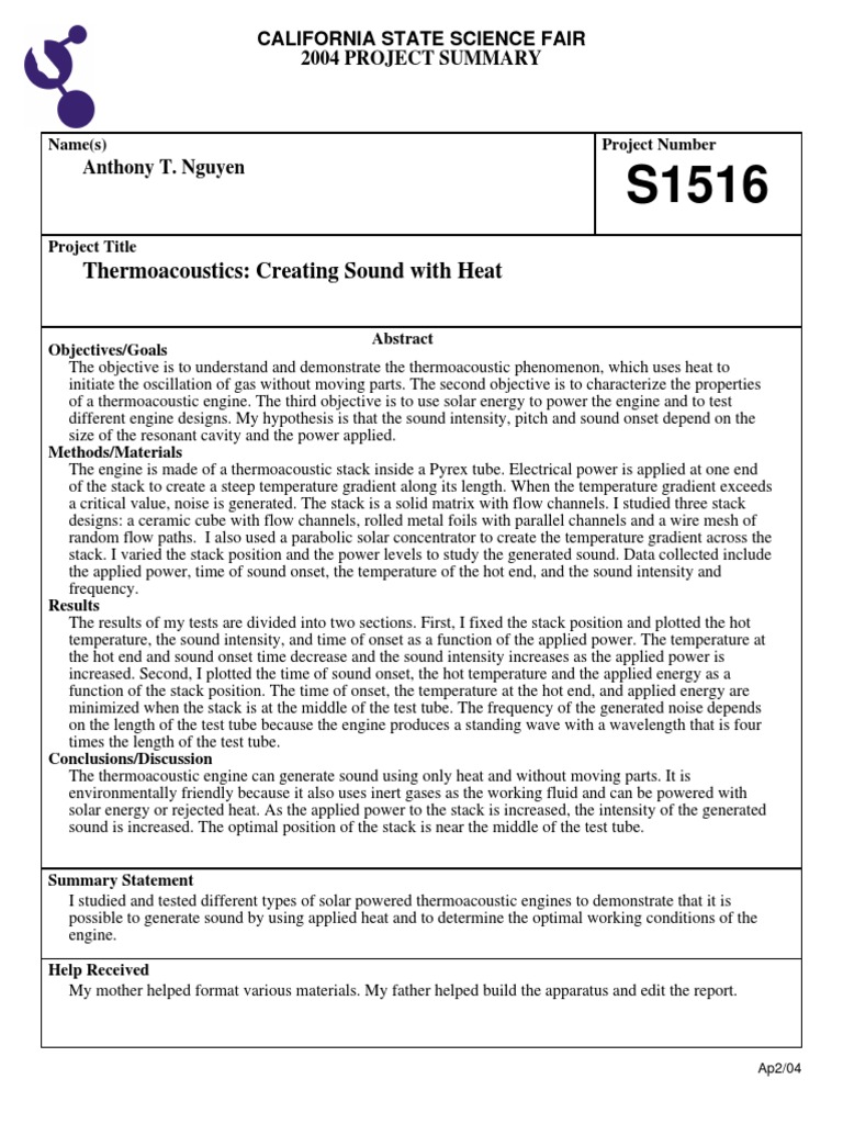 Thermoacoustics: Sound from Heat | PDF | Sound | Temperature