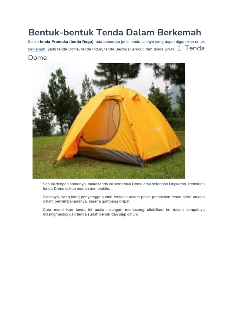 Materi Pramuka Tentang Tenda | PDF