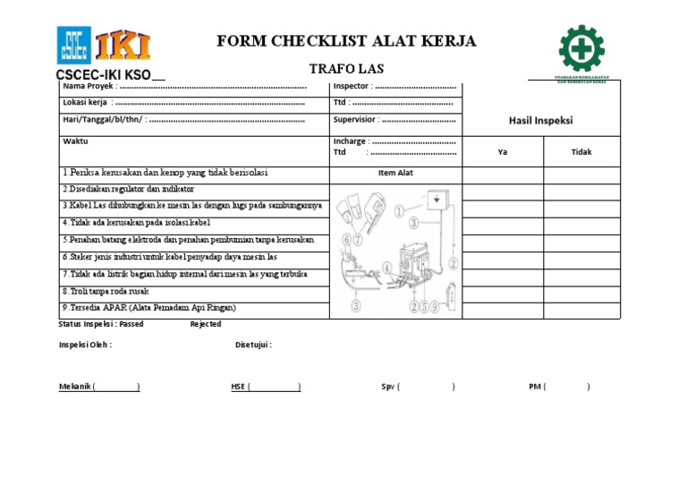 Checklist Trafo Lass | PDF | Teknologi & Rekayasa