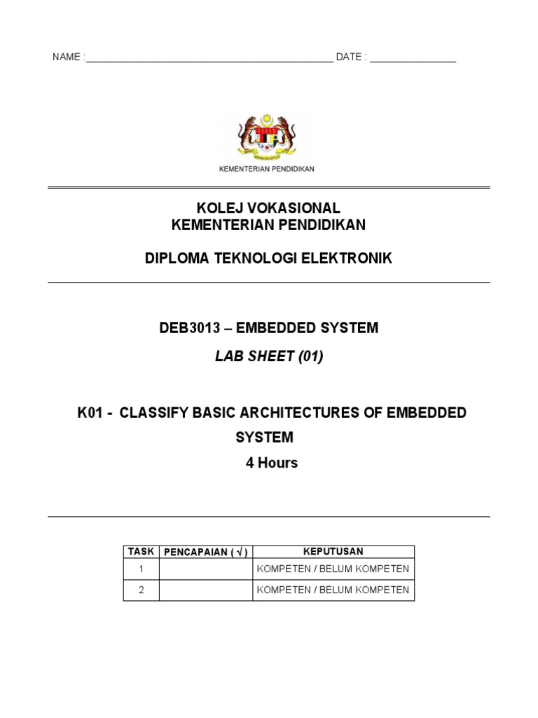 K01 - Classifying Basic Architectures of Embedded Systems | PDF