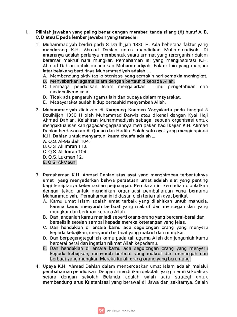 Latihan Soal KMD Kelas 10 PDF | PDF