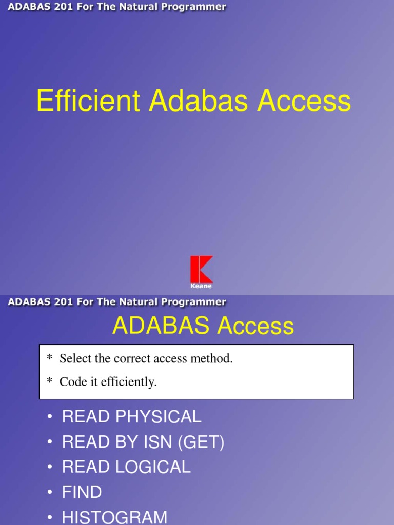 Adabas Access Methods Overview | PDF | Computer Data Storage | Input/Output
