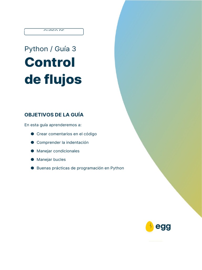 Copia de 3. Control de Flujo | PDF | Python (lenguaje de programación ...