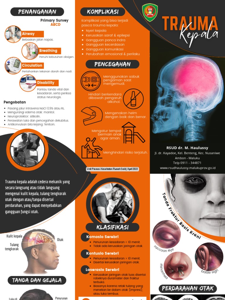 Leaflet Trauma Kepala RSUD Dr M Haulussy PDF