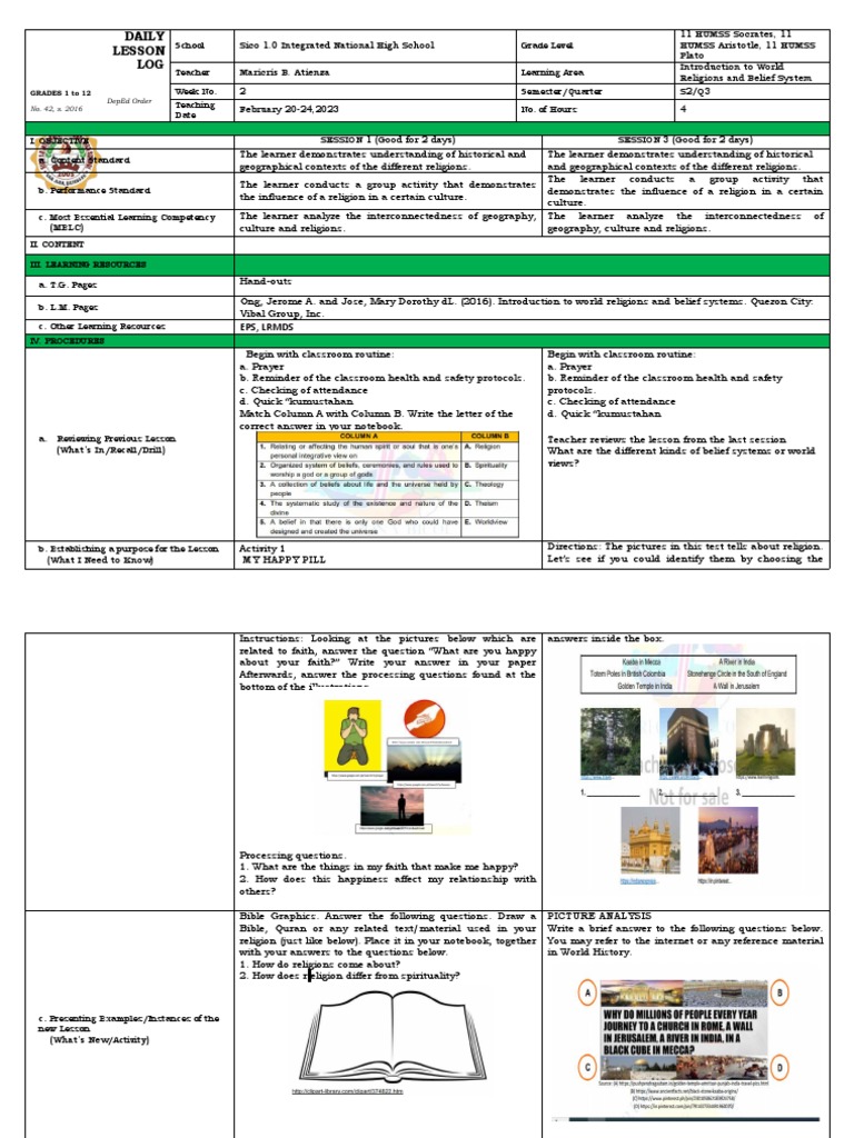 Dll-Week 2 | PDF | Faith | Prophet