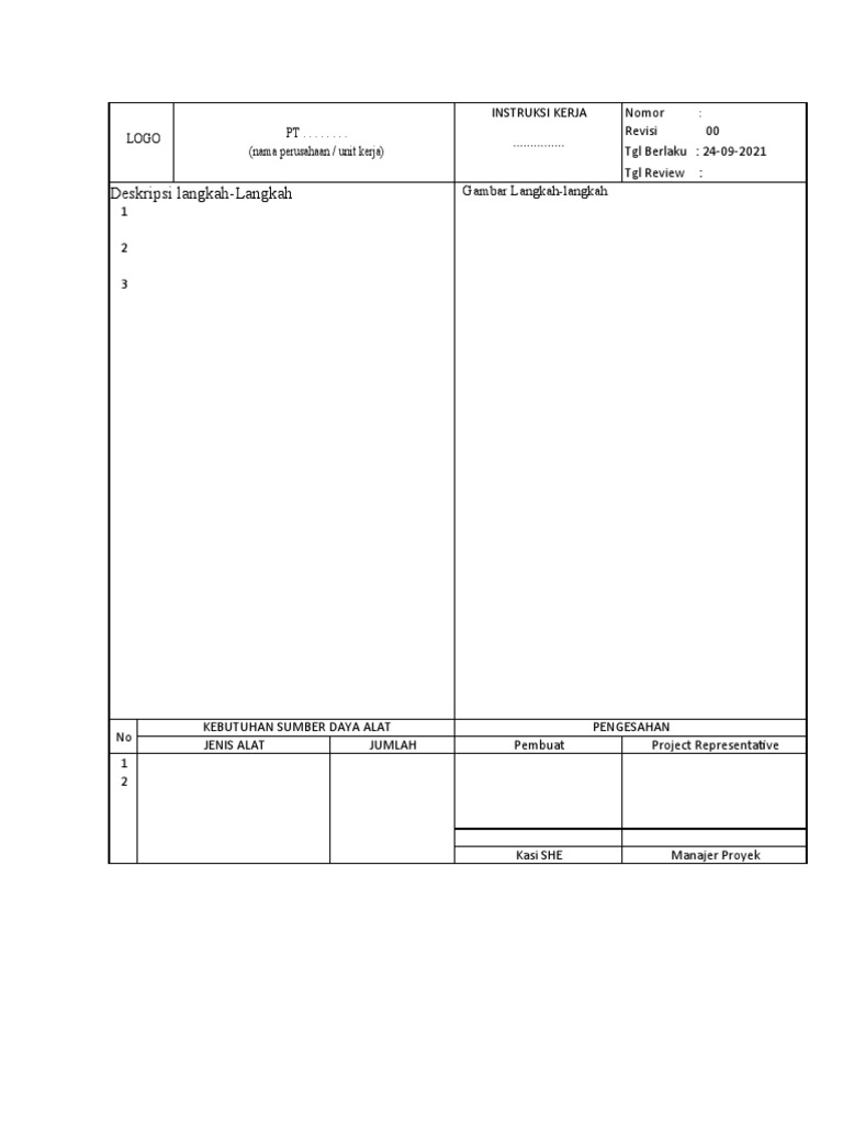 Lembar Instruksi Kerja Tanggap Darurat | PDF