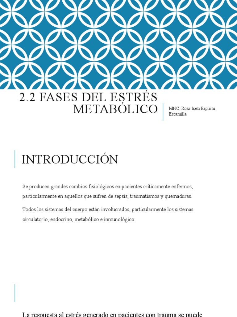 2.2 Fases Del Estrés Metabólico | PDF | Sistema inmune | Metabolismo