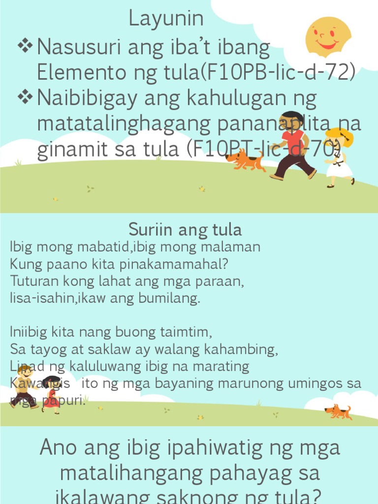 Elemento NG Tula at Mga Tayutay | PDF