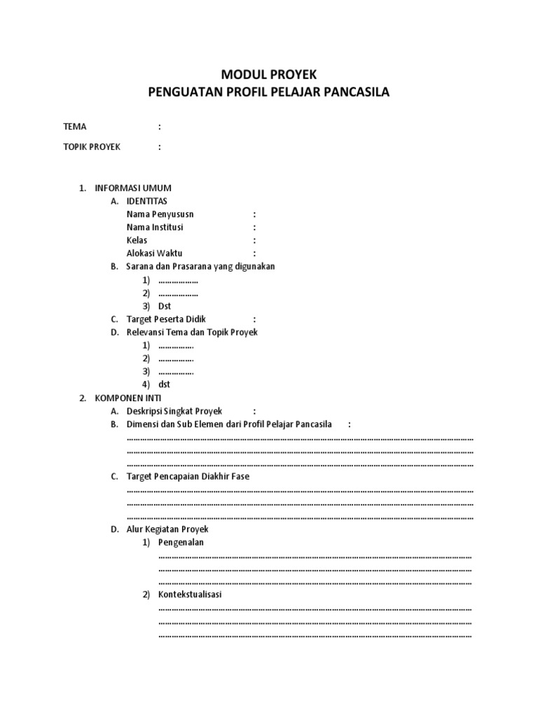 Laporan Modul Proyek P5 | PDF