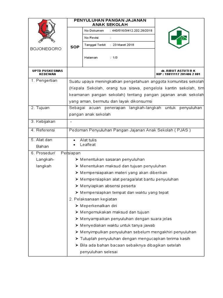 Sop Pjas | PDF | Karier & Perkembangan