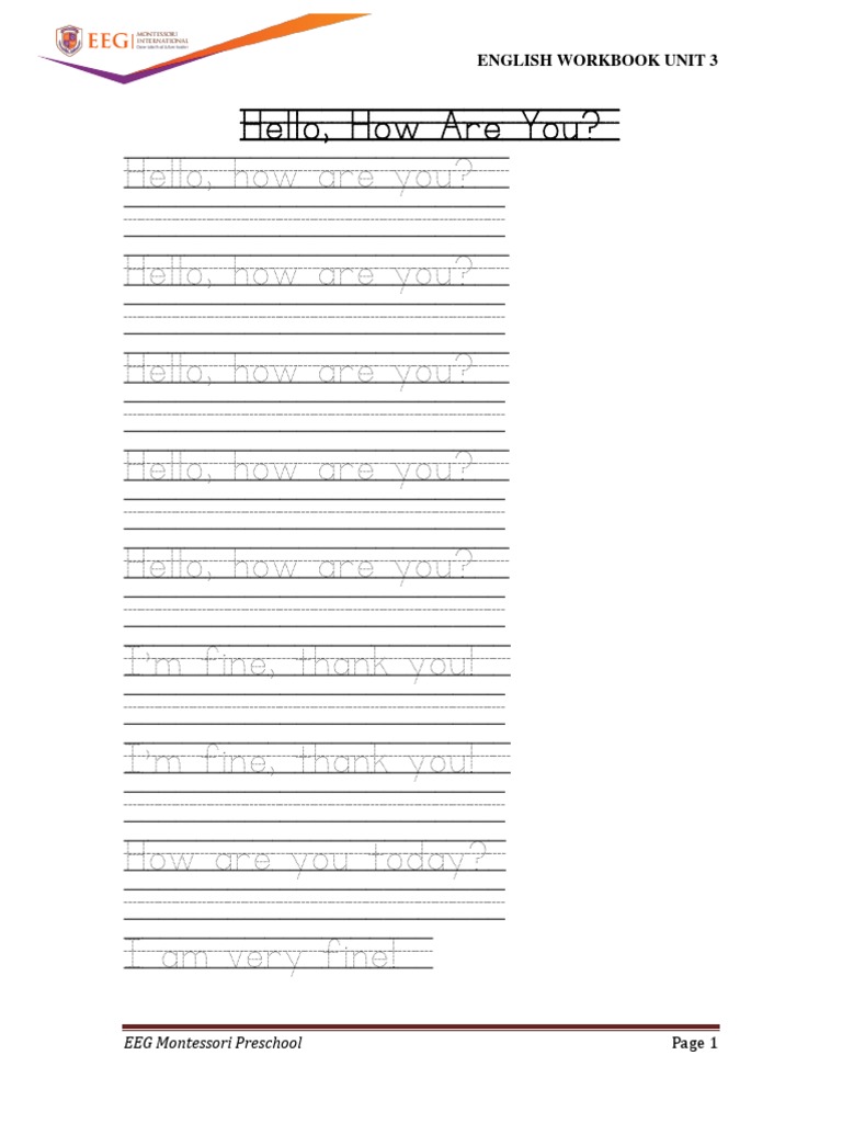 English Workbook Unit 3 | PDF