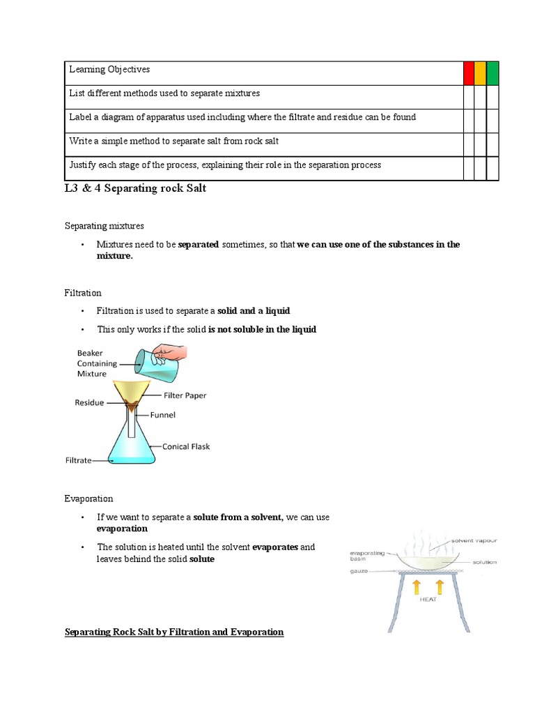L 3 & 4 Separating Rock Salt HO | PDF