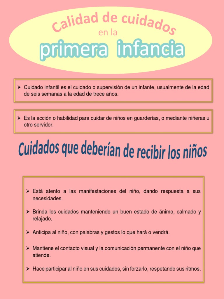 Importancia del Cuidado Infantil | PDF | Relaciones personales, crianza ...