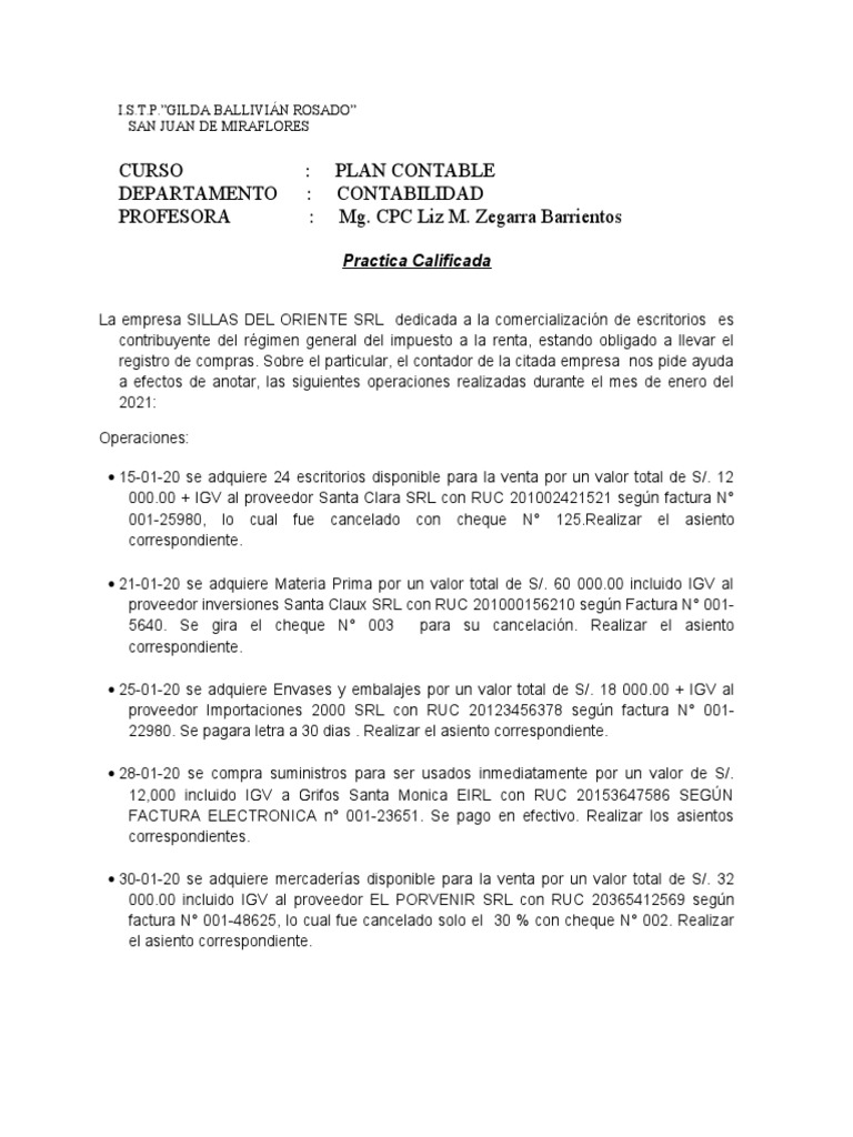 Caso Práctico de Compras 1 | PDF