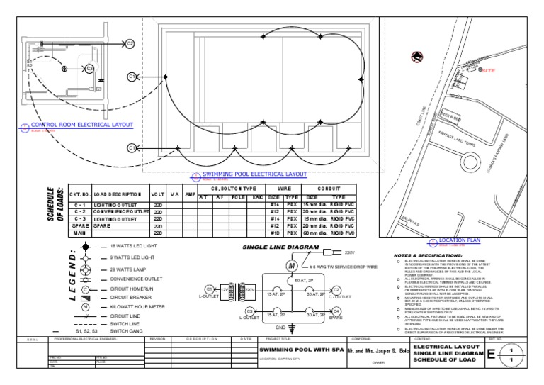 Swimming Pool ELectrical Plan | PDF | Electrical Wiring | Equipment