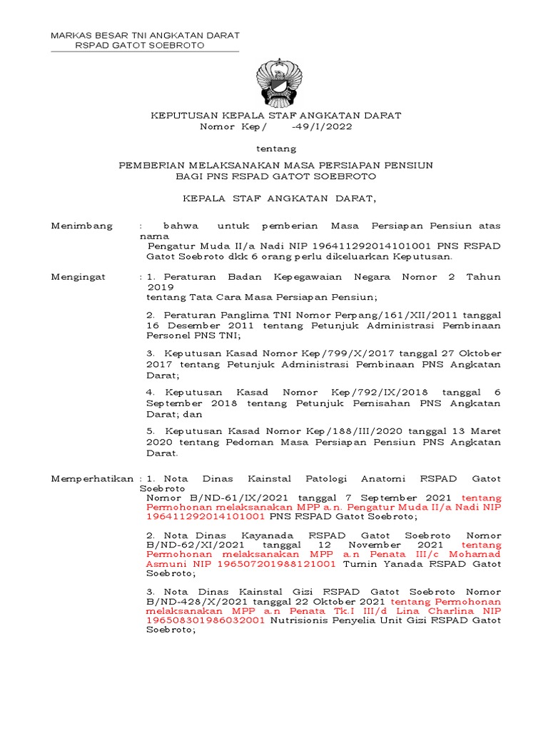 Contoh Skep MPP Lebih Dari Satu | PDF