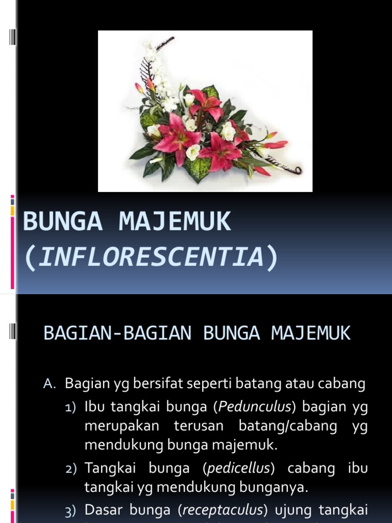 Ciri dan Jenis Bunga Majemuk | PDF