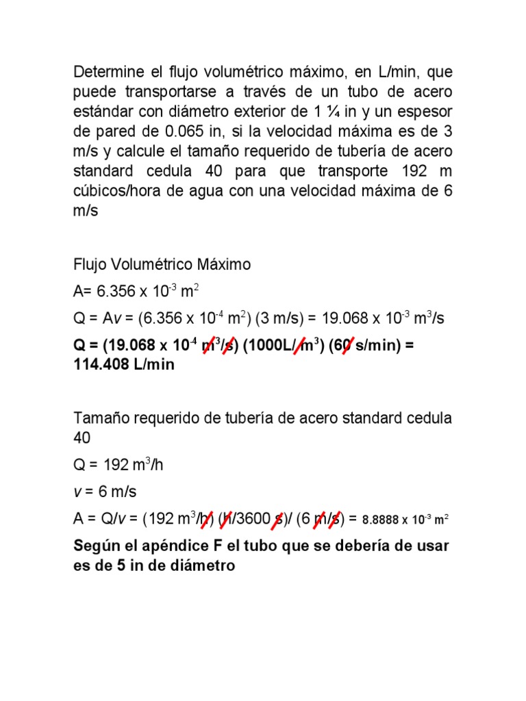 Determine El Flujo Volum trico M ximo TAREA PDF
