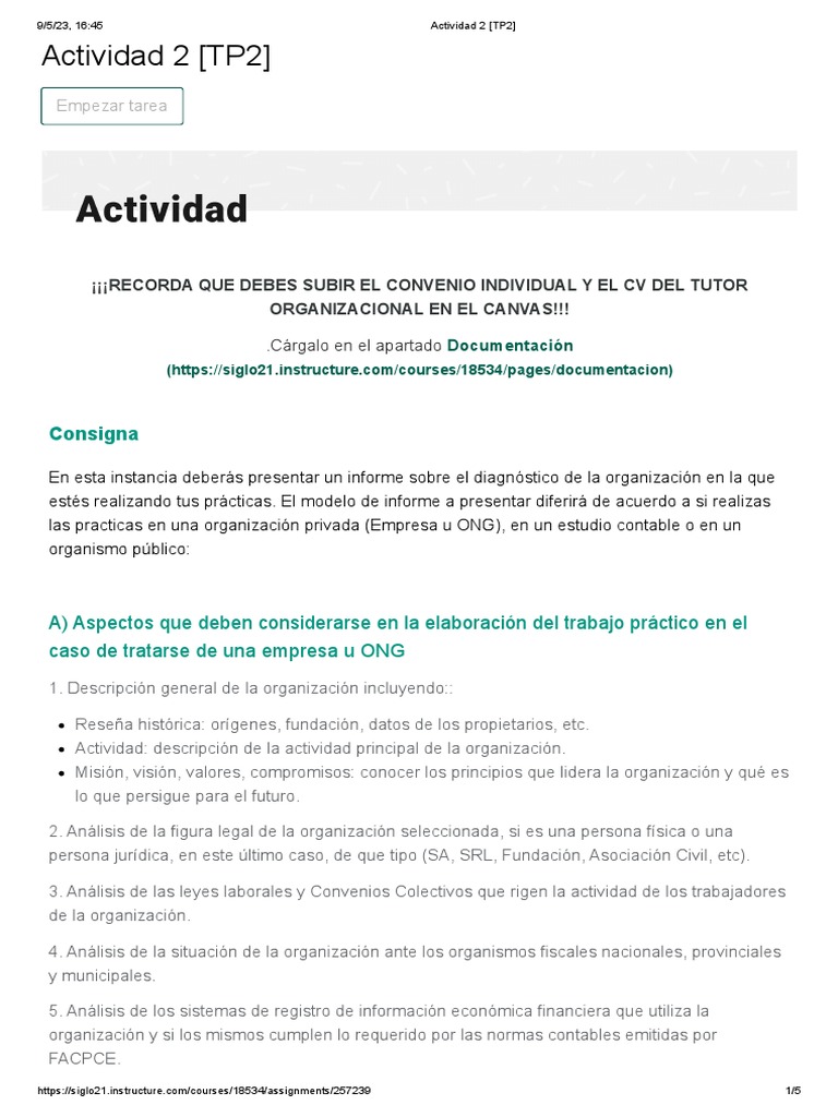 Actividad 2 (TP2) | PDF | Derecho laboral | Contabilidad
