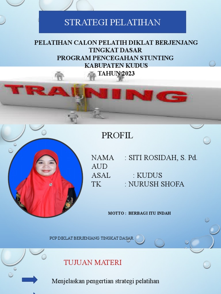 Strategi Pelatihan Stunting Rosi | PDF