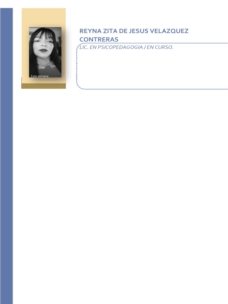 Curriculum Reyna Zita de Jesus Velazquez Contreras. | PDF