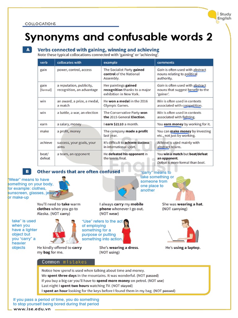 Lesson 6 - Synonyms and confusable words 2 | PDF