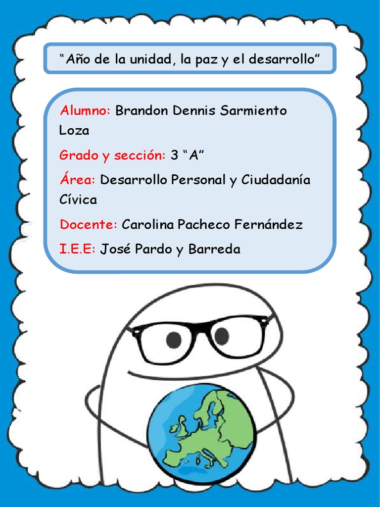 Carátula para DPCC 3A - Brandon Sarmiento | PDF | Salud y bienestar ...