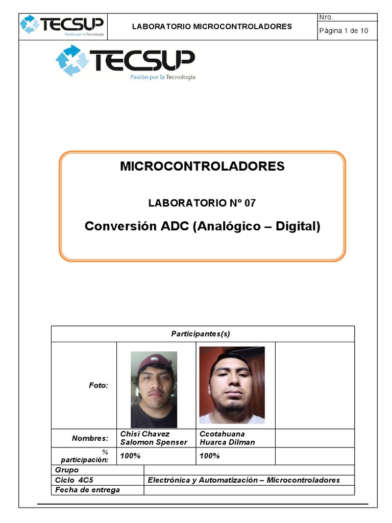 Lab 07_Conversión ADC | PDF | Microcontrolador | Compilador