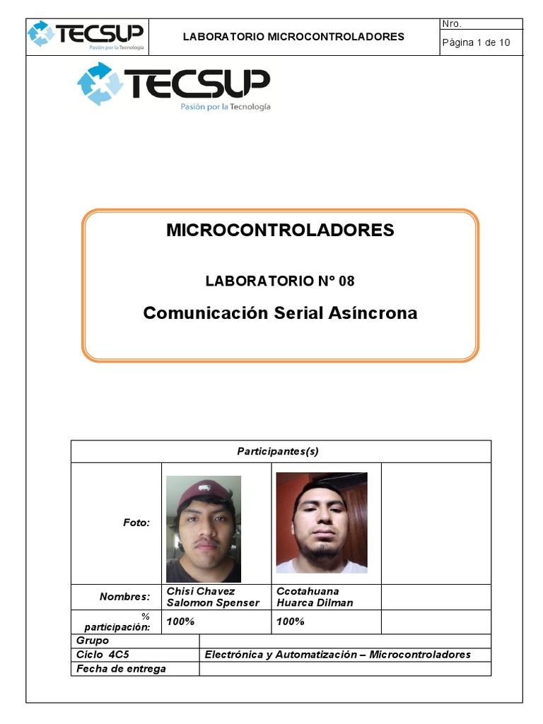 Lab 08 - Comunicación Serial | PDF | Microcontrolador | Terminal de ...