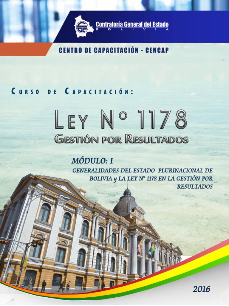 Material de Apoyo Ley 1178 Lic Garcia Parte 1 | PDF | Administración ...