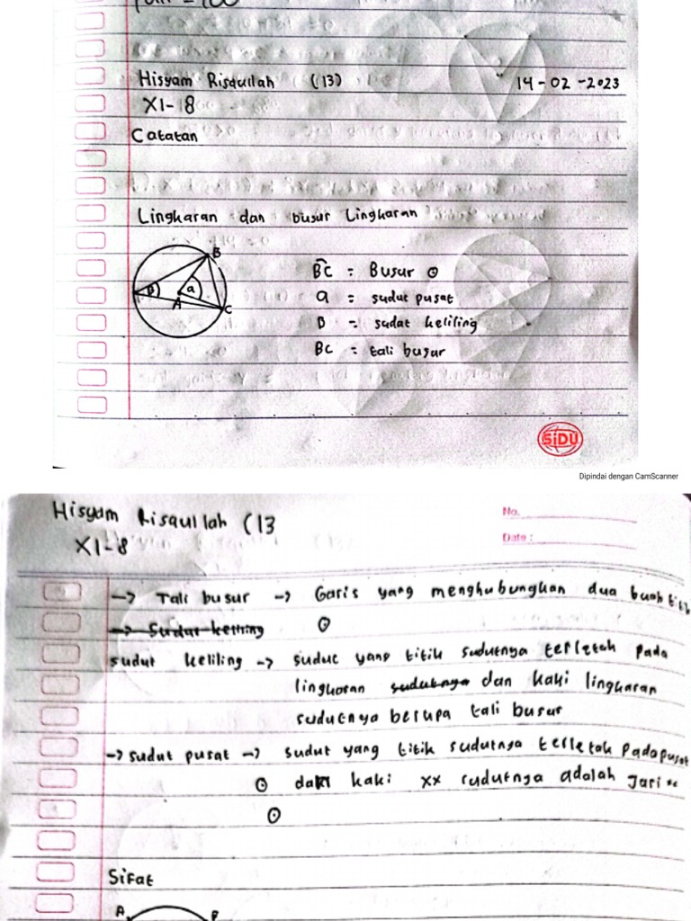 Catatan MTK 02-14-2023 1 | PDF