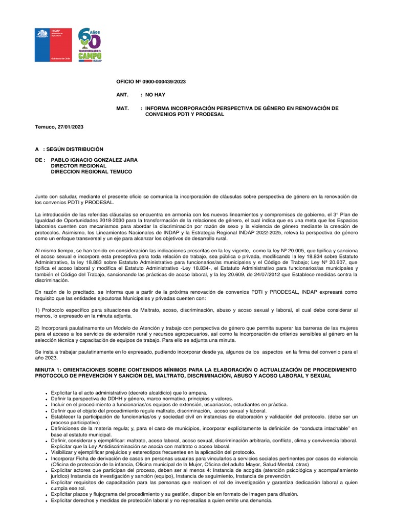 Genero en PRODESAL y PDTI | PDF | Acoso sexual | La violencia contra las mujeres