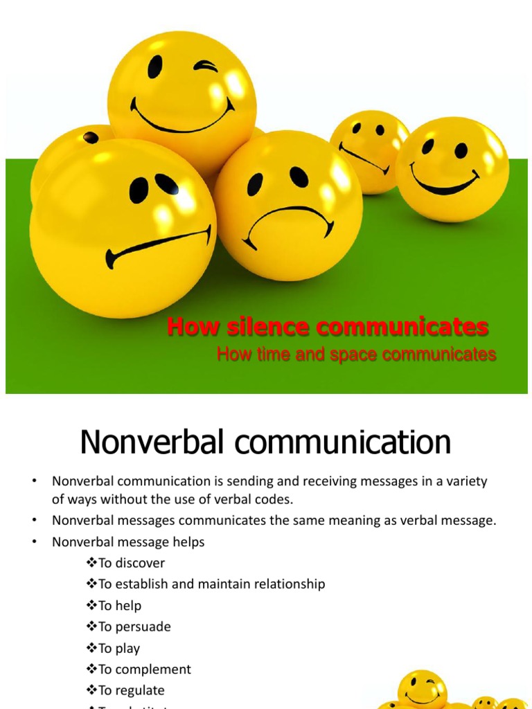 How Silence Communicates | PDF | Nonverbal Communication ...