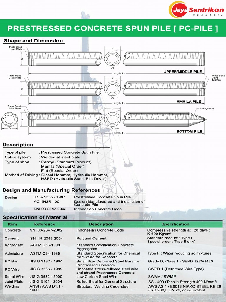 Brosur Spun Pile JSI 210612 1 PDF | PDF
