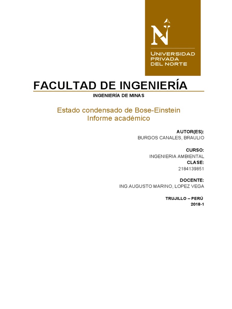 Estado Condensado de Bose-Einstein | PDF | Importar | Mecánica cuántica