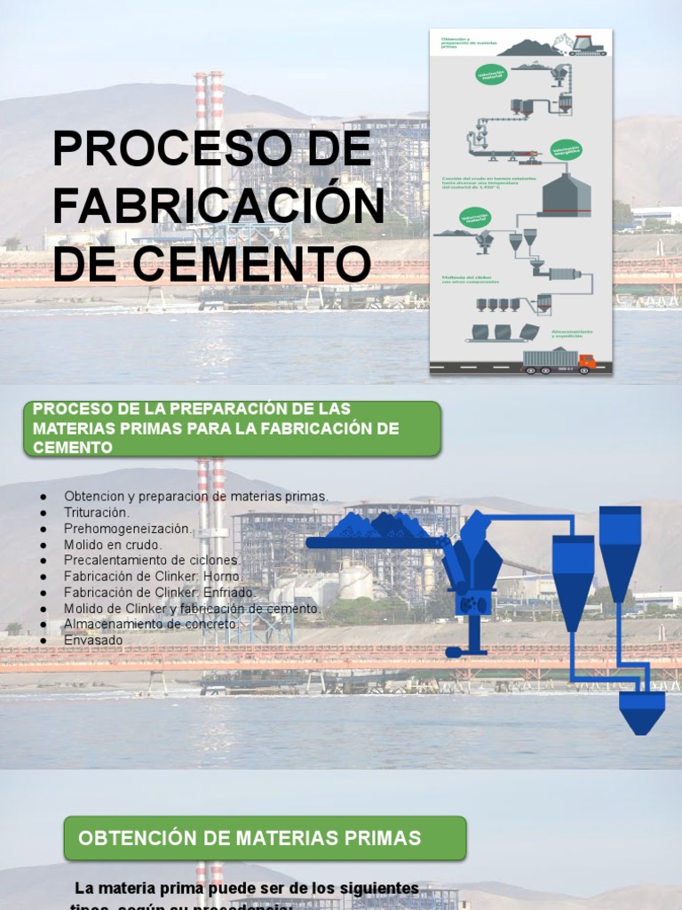 Proceso de fabricación del cemento.pdf | PDF | Cemento | Materia prima