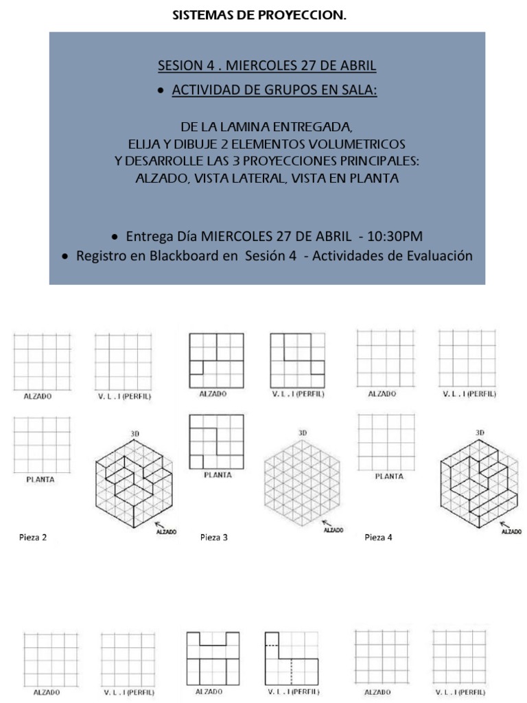 Actividad Sesion 4 - SISTEMAS DE PROYECCION | PDF